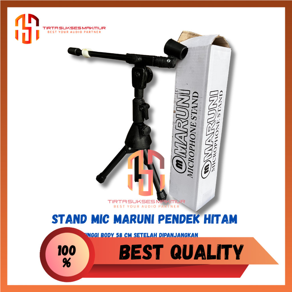 Jual STAND MIC PENDEK MARUNI + BONUS CATOK MIC | Shopee Indonesia