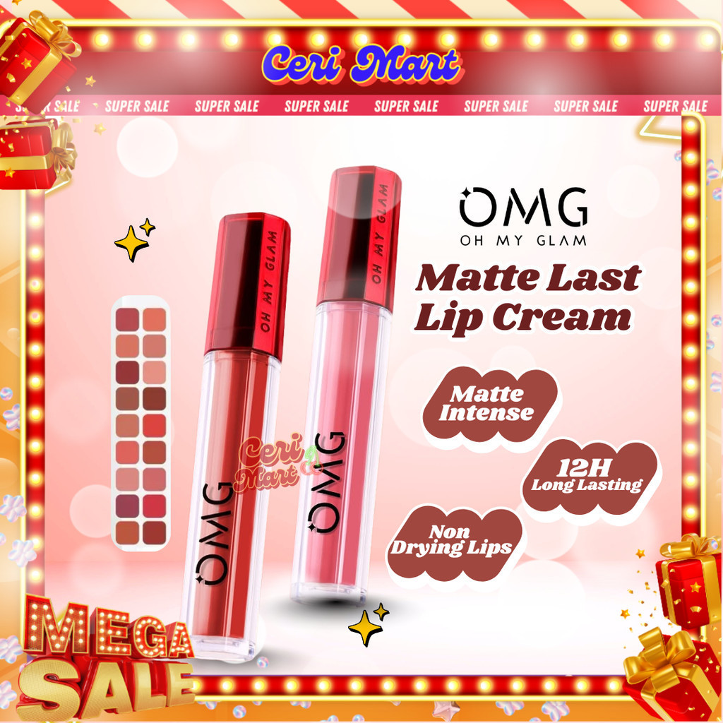 Jual OMG OH MY GLAM Matte Kiss Lip Cream 3.5 g - Lipstick Matte ...