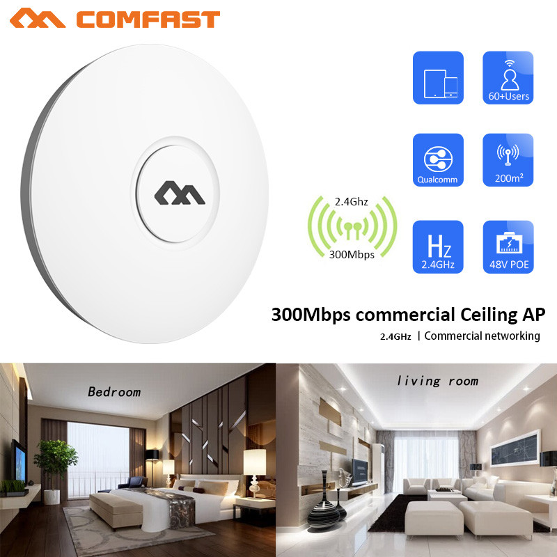 Jual COMFAST CF-E320V2 300M WiFi Ceiling Wireless AP 802.11b/g/n QCA9533 Enterprise Wifi System ...