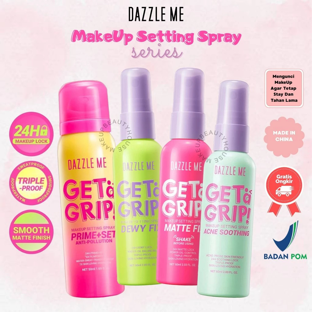 Jual [ FREE ONGKIR ] DAZZLE ME Get A Grip! Makeup Setting Spray Dewy ...