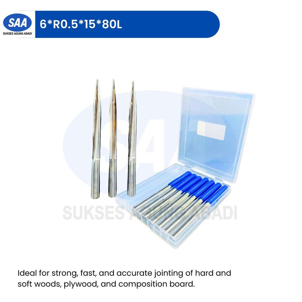 Jual V Sharp Ball Nose Endmill CNC 6mm*R0.5*15*80L | Shopee Indonesia