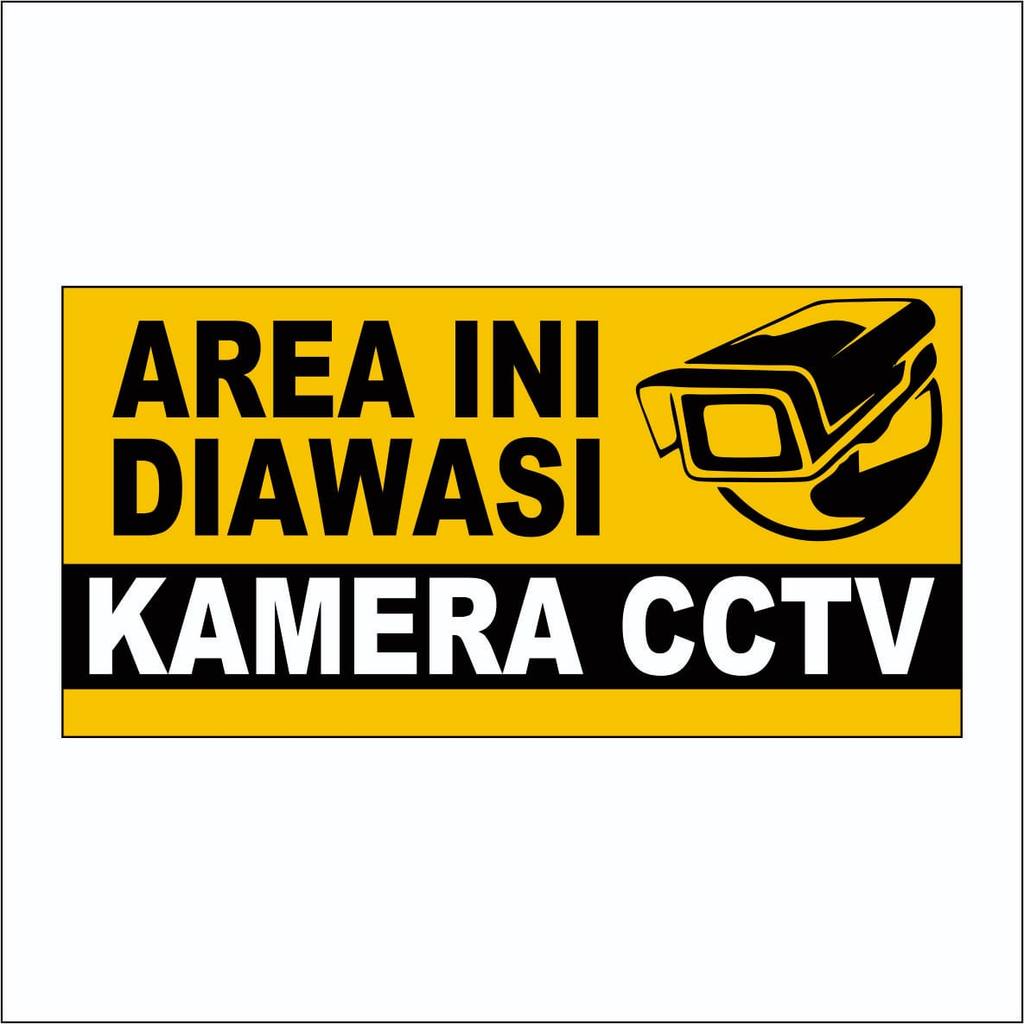 Jual STIKER VINYL CCTV AREA INI DI AWASI 24 JAM VARIAN LANDSCAPE dan ...