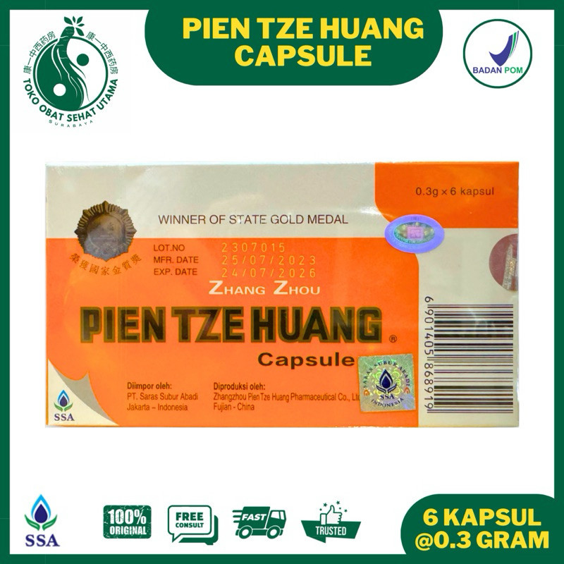 Jual PIEN TZE HUANG CAPSULE ZHANG ZHOU / SARAS SUBUR ABADI SSA ...