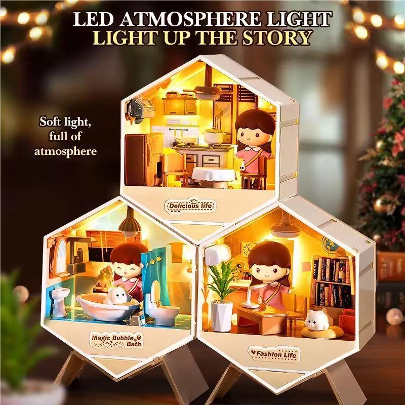 Jual DIY MINIATUR Cute room model rumah Sweet Dream (Bedroom) / Record ...