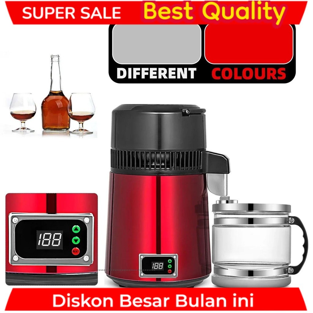 Jual VEVOR 4L Water Distiller Filter Machine Distilled Distillation ...