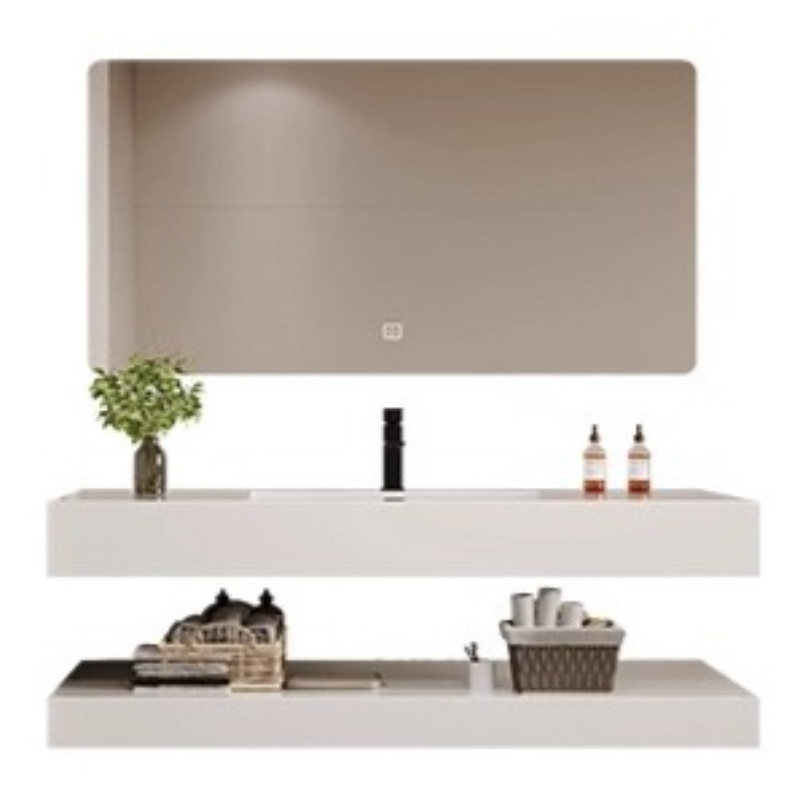 Jual * Simple and modern doublelayer rock slab bathroom cabinet ...