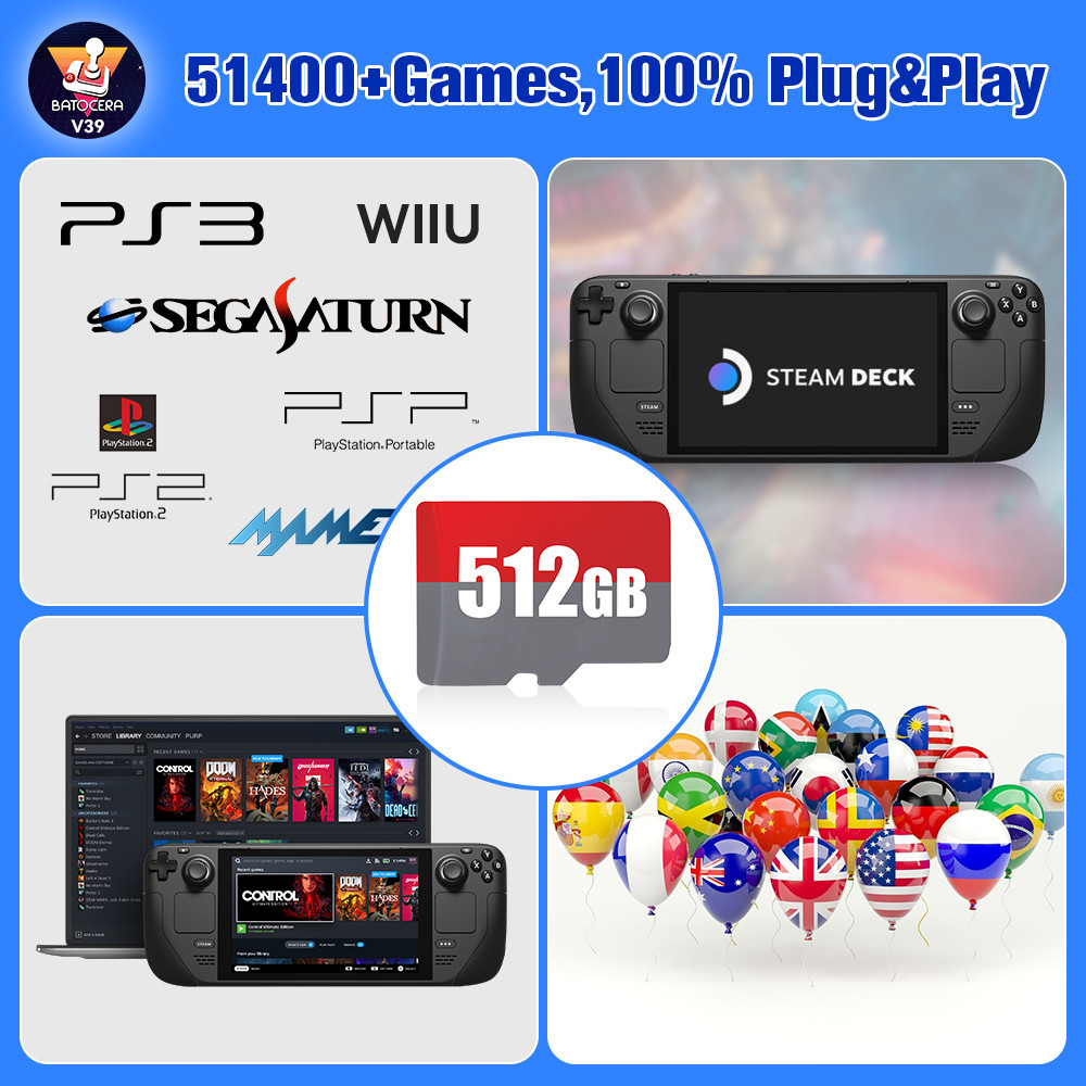 Jual Batocera TF/Game Card for Steam Deck/Windows PC/MAC/Handheld Game ...