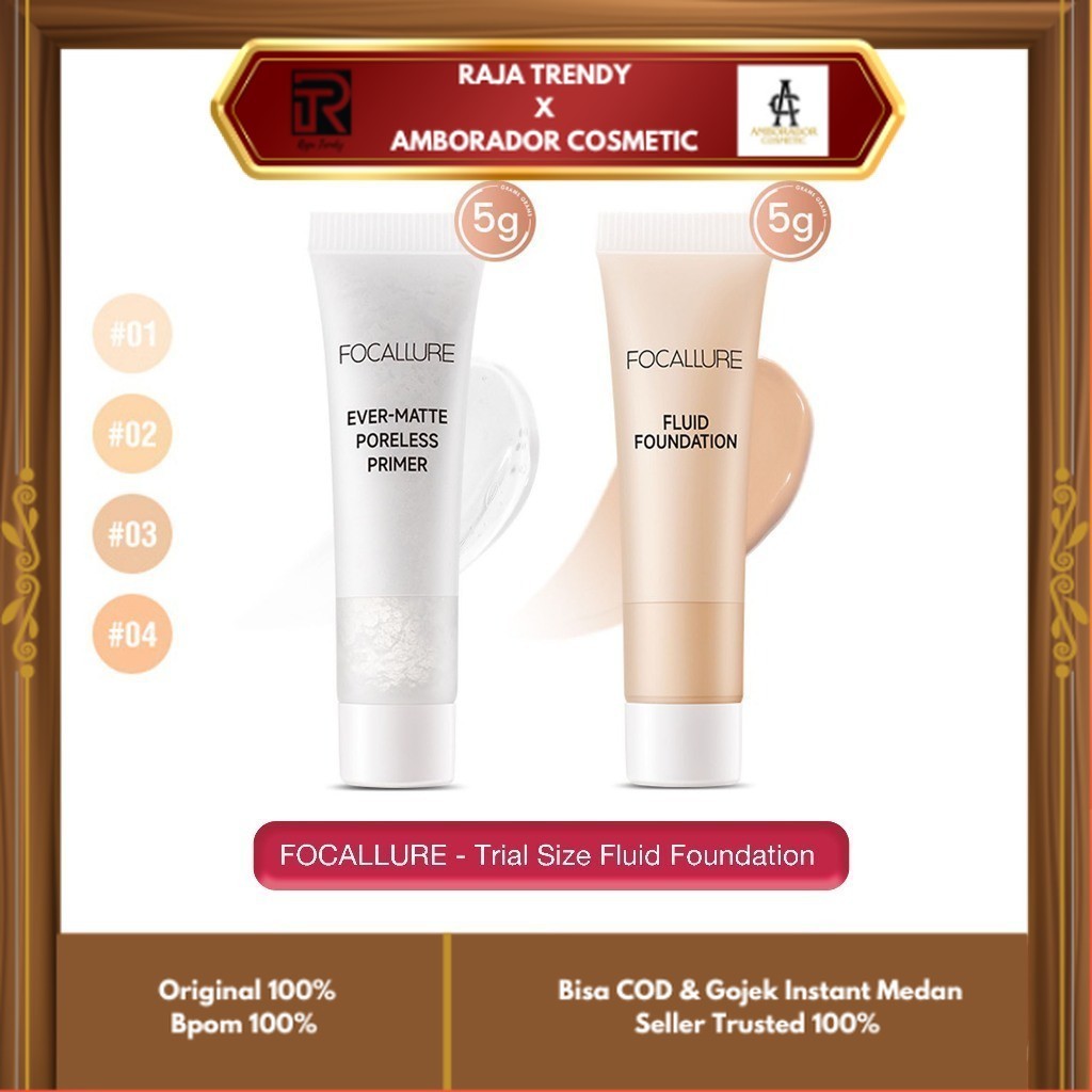 Jual FOCALLURE FLUID FOUNDATION ( Trial Size / FA30 ) Foundation Primer ...