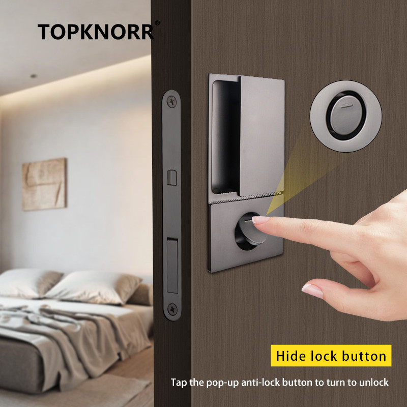 Jual Ghost door handleless bathroom bedroom mobile sling door hook lock ...
