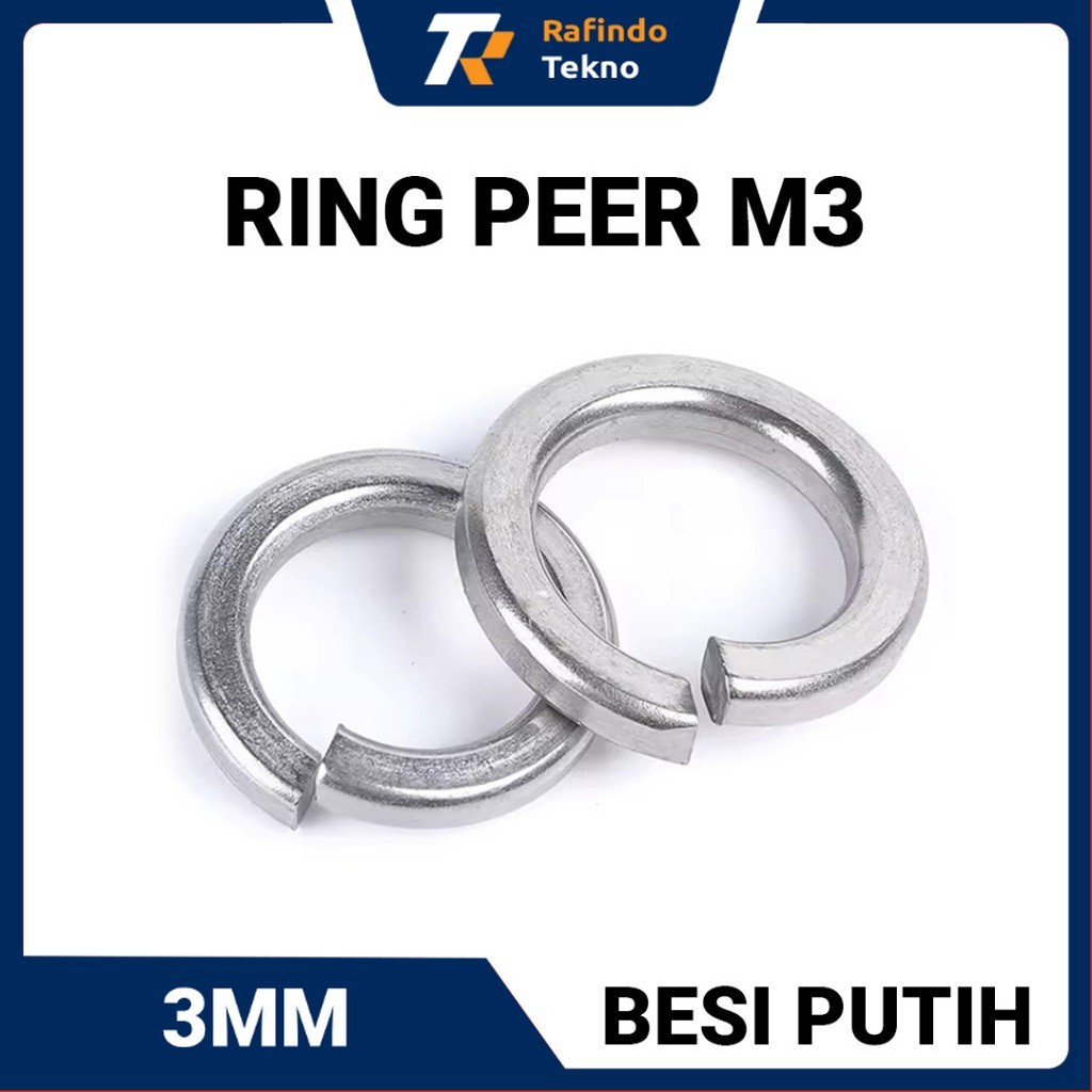 Jual Ring Veer M3 | Ring Peer Besi Putih - Harga 5 pcs | Shopee Indonesia