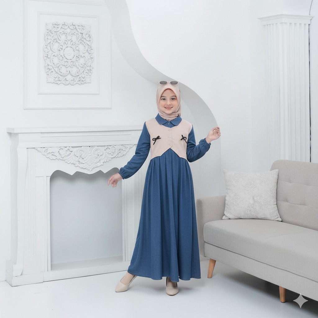 Jual Gamis Celine Dress Muslim Crinkle Model Rompi Blezer Lucu Terbaru ...
