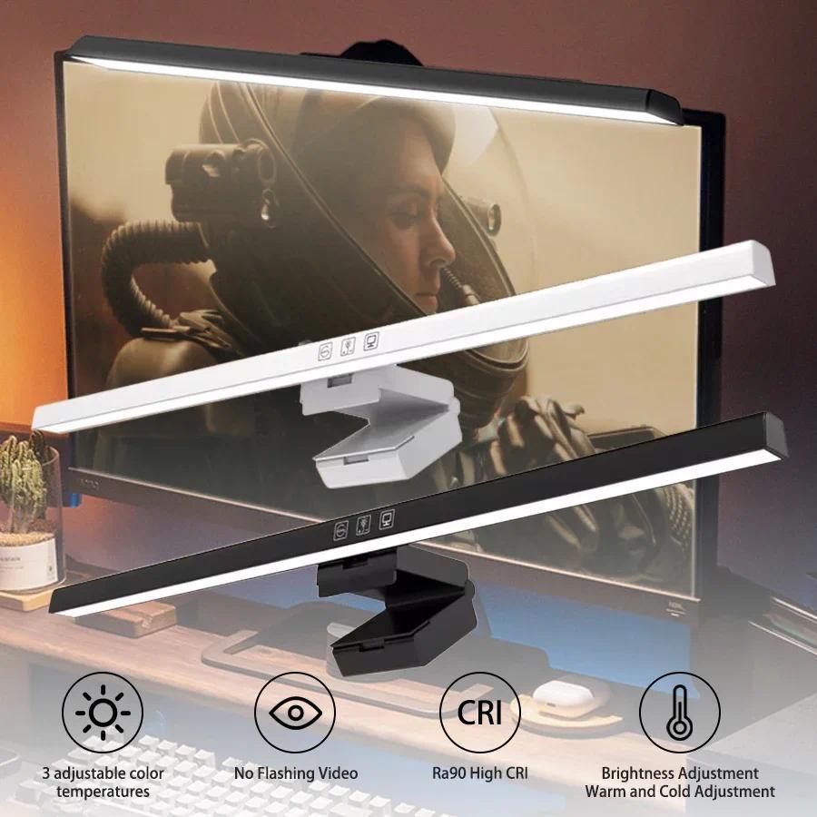 Jual 50CM USB LED Desk Lamp Computer Screen Hanging Ligh Stepless mming ...
