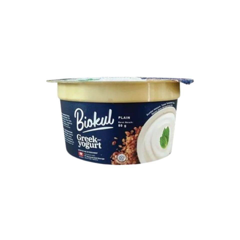 Jual Biokul Yoghurt Greek Plain Cup 80 gr | Shopee Indonesia