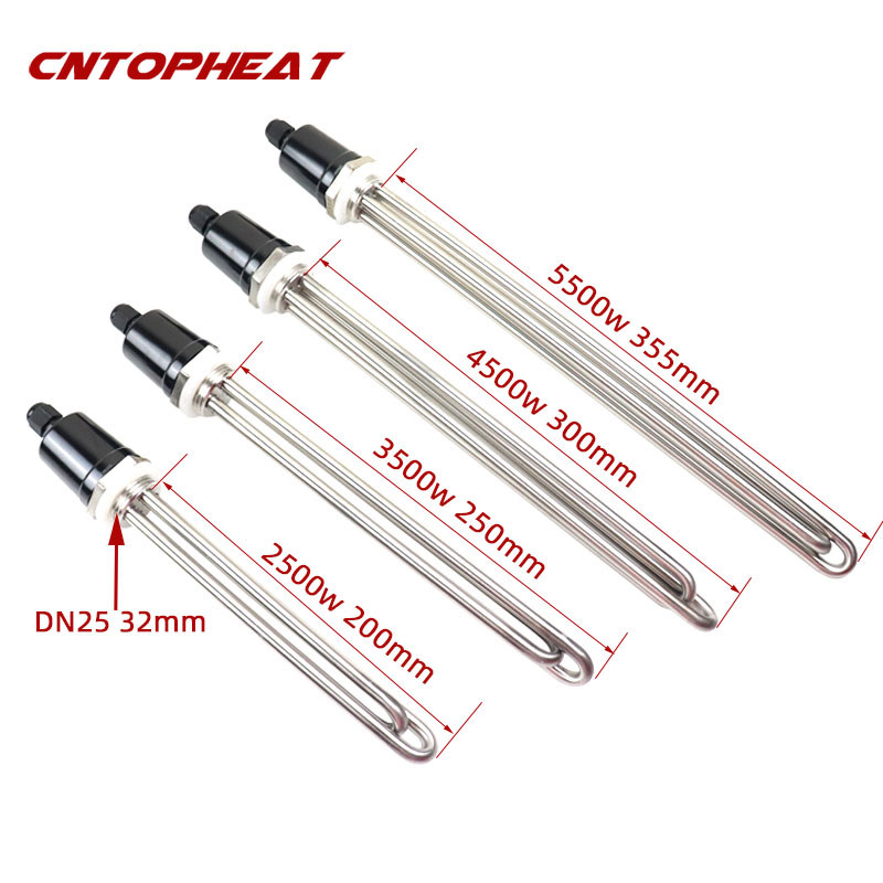 Jual DN25 220v Water Heating Element SUS304 Immersion Heater 1"BSP 32mm ...