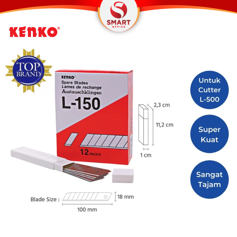 Jual KENKO Cutter Blade Isi L-150 (18mm) - Refill Pisau Cutter Ukuran ...