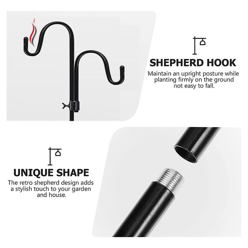 Jual AK23Wrought Iron Garden Stand Sheep Hook Garden Stand Shepherd ...