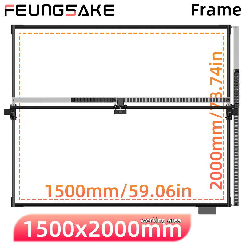 Jual FEUNGSAKE Laser engraver Machine Frame Kit Working Area ...