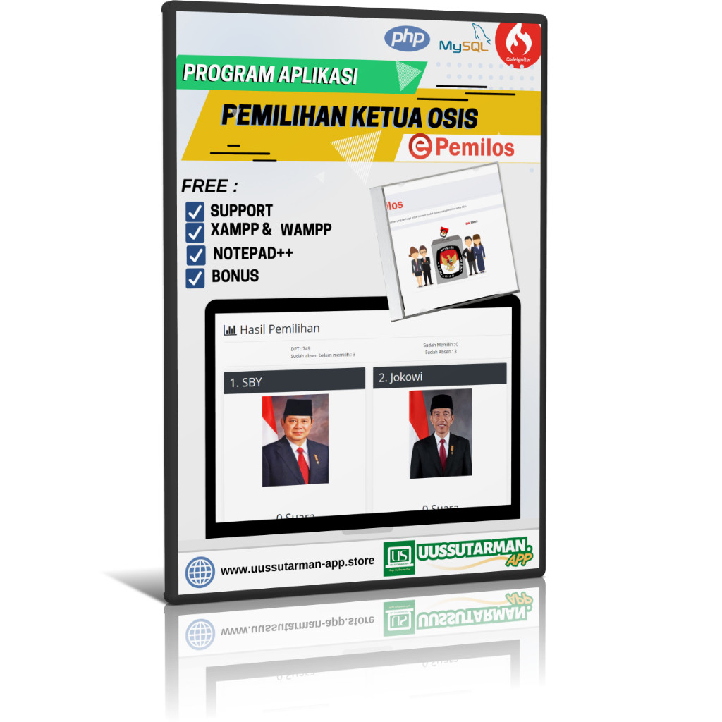 Jual Aplikasi e-pemilos pemilihan ketua & wakil osis berbasis web ...