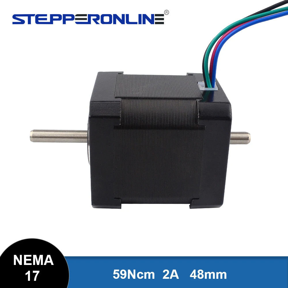 Jual STEPPERONLINE Nema 17 Stepper Motor 48mm 59Ncm 2 Phase Double ...