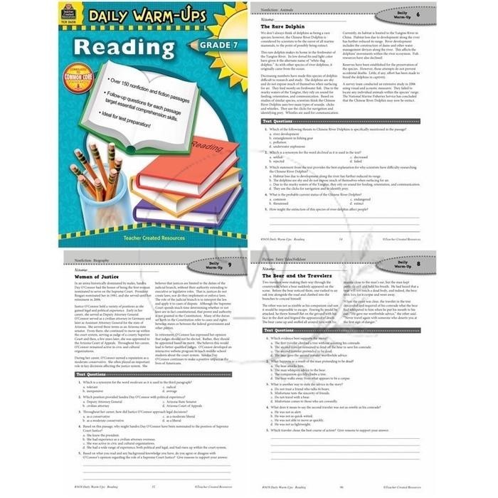 Jual BUKU FISIK Daily Warm-Ups Reading Grade 1 2 3 4 5 6 7 8 ...