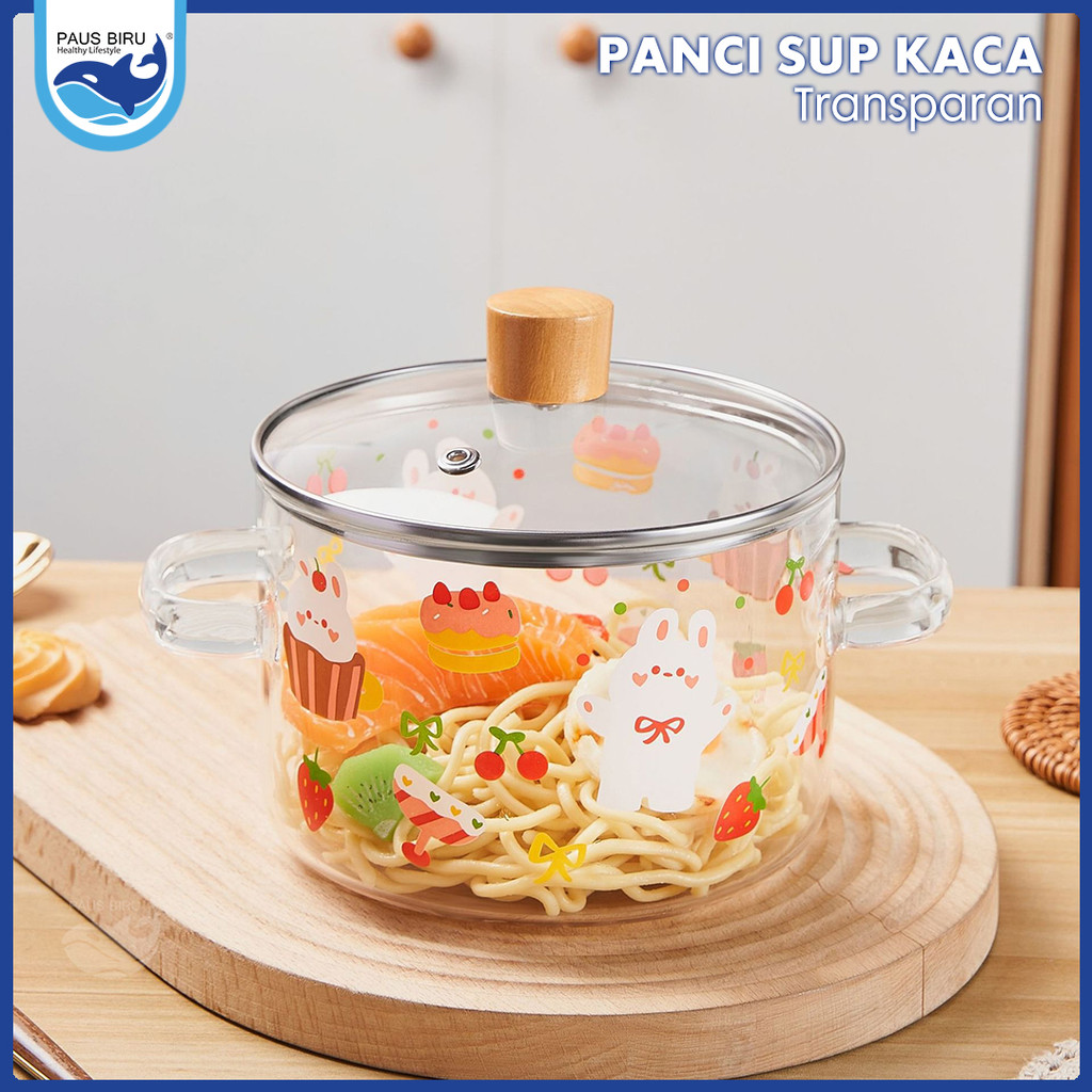 Jual Paus Biru - Panci Sup Kaca Transparan Dengan Tutup | Kapasitas ...