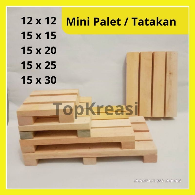 Jual Mini Palet Kayu Aesthetic / Tatakan Panci Anti Panas Kayu Mahoni ...