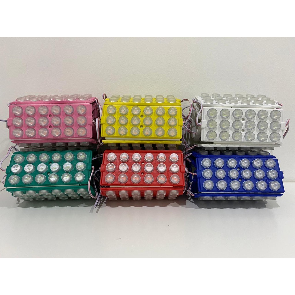 Jual Lampu LED Module 18 Mata (3x6) 24 Volt 12 Volt / LED Modul 24V 12V ...