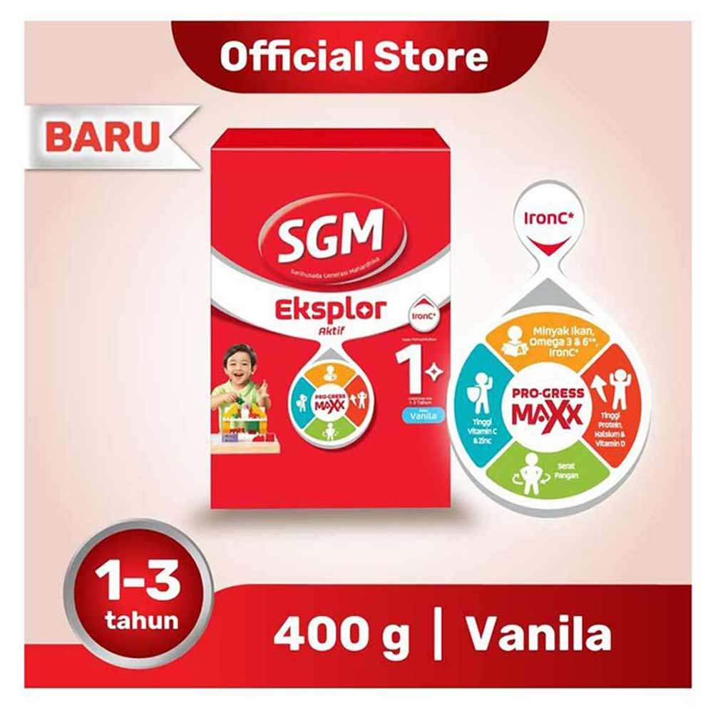 Jual SGM EKSPLOR 1+ PRO-GRESSMAXX SUSU PERTUMBUHAN VANILA 400g | Shopee ...