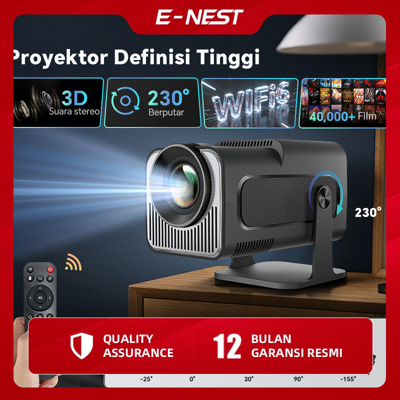Jual eNest Proyektor 4K HD Smart 40000 Film Built in Portable Home Theater Cinema Wireless ...