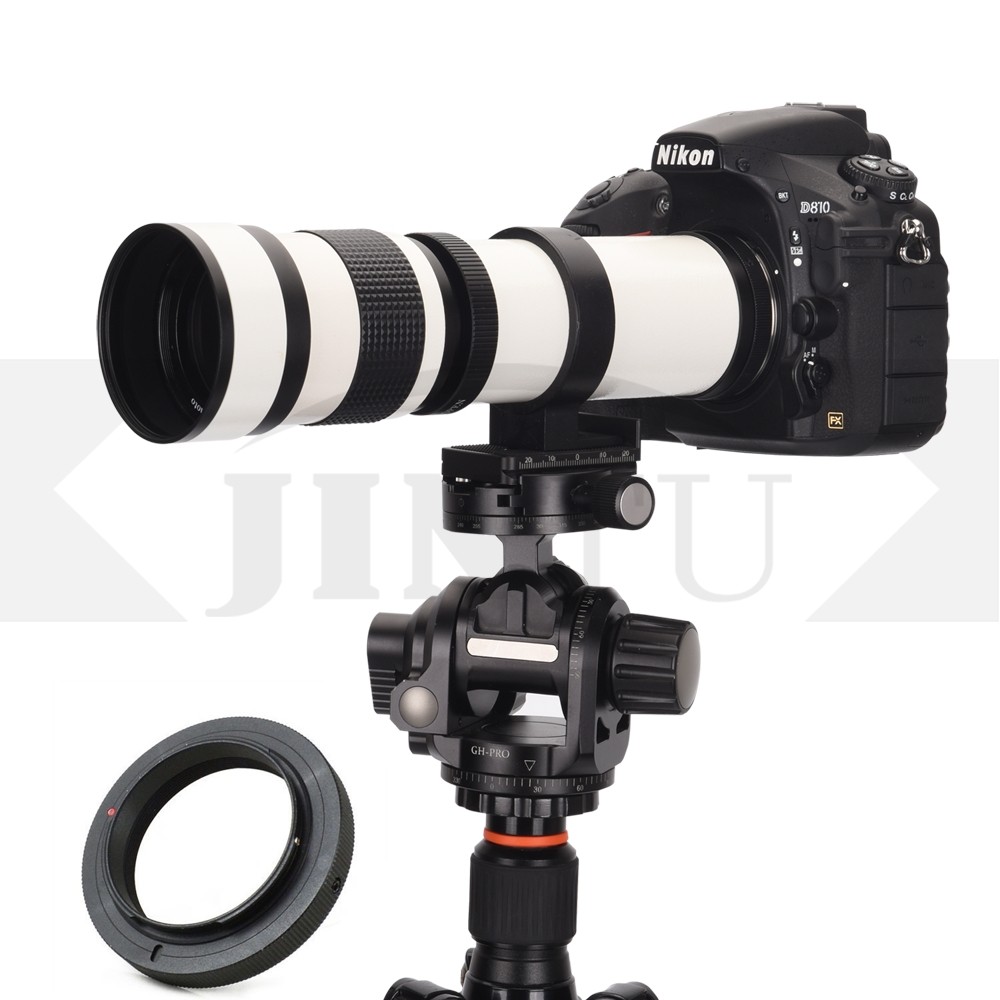 Jual JINTU White 420-800mm F/8.3-F16 Manual Focus Telephoto Zoom Lens ...