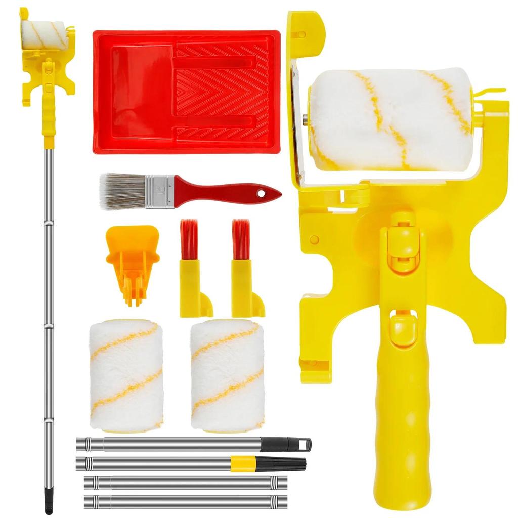 Jual Paint Edger Roller Brush Kit Plastic Wall Paint Roller Trimming ...