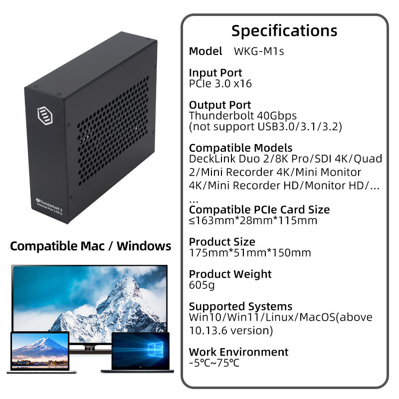 Jual Thunderbolt 4 USB4 eGPU Box PCIe 5 0 Dock Eksternal untuk Kartu ...