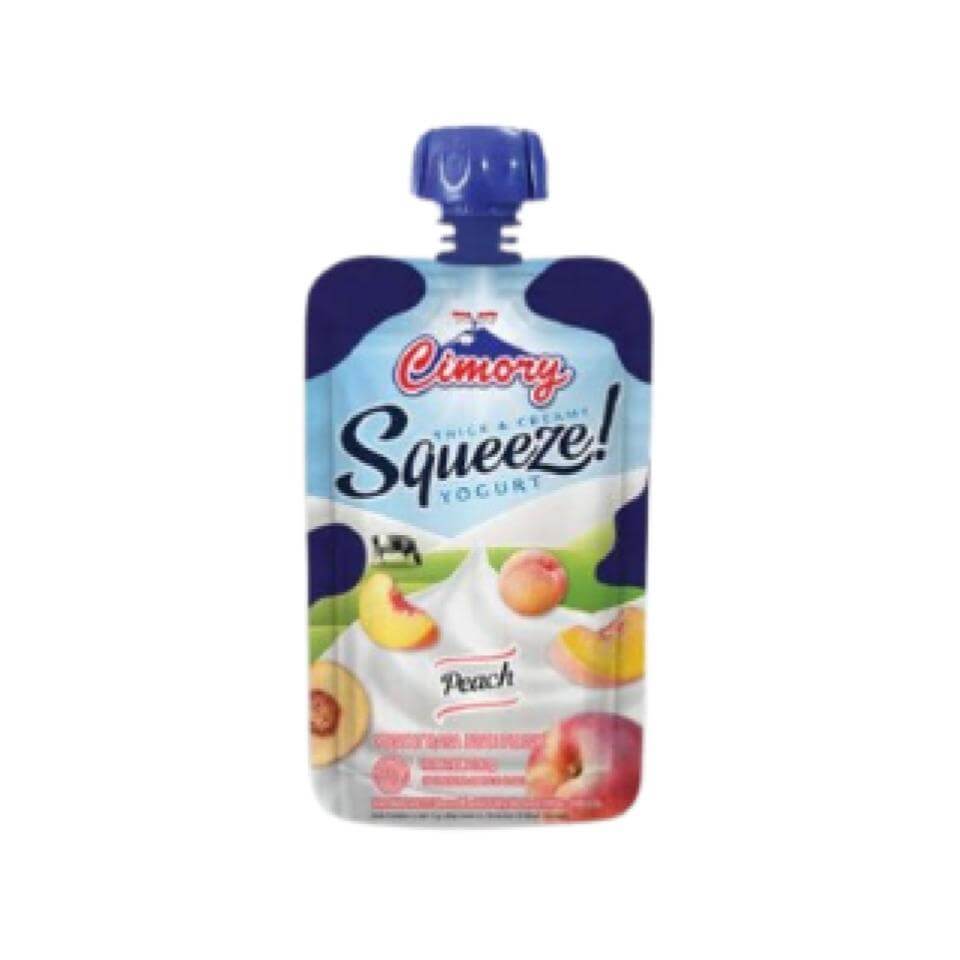 Jual Cimory Yoghurt Squeeze Peach Pouch 120 ml | Shopee Indonesia