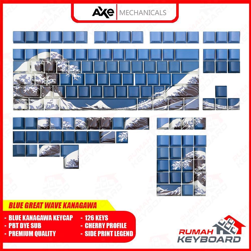 Jual BLUE WAVE KANAGAWA KEYCAP - AXE MECHANICALS - Side Print - Cherry ...