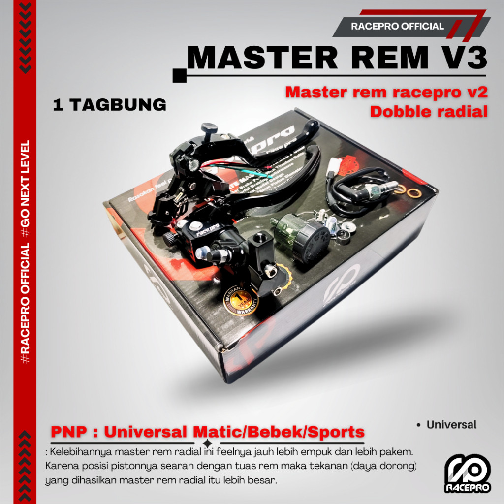 Jual MASTER REM RACEPRO V3 HANDLE KANAN KIRI RACEPRO PEGANGAN REM KANAN ...