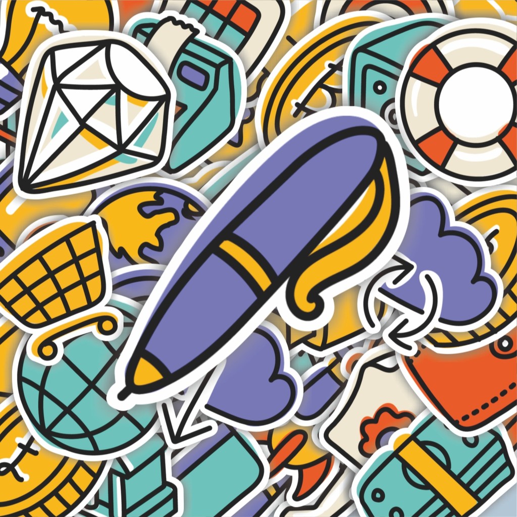 Jual 100PCS Lucu Stiker Business Finance Stiker Aesthetic Stiker Anti ...