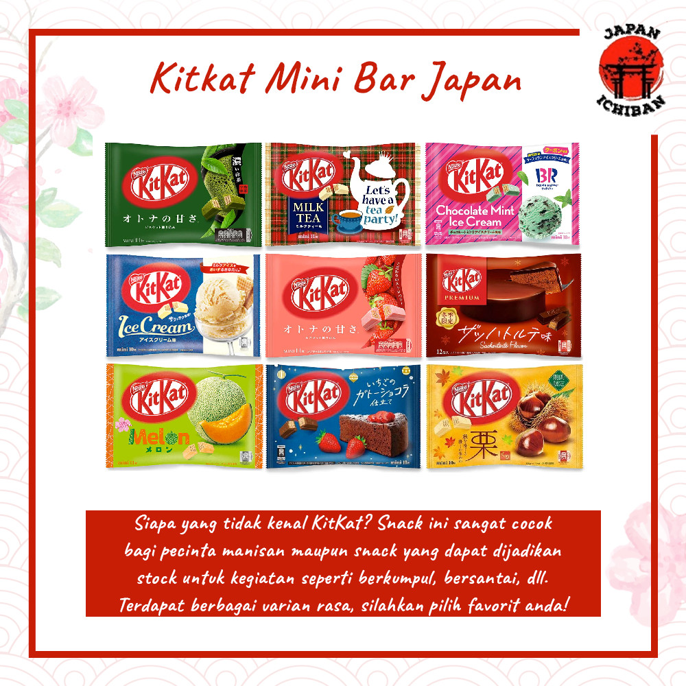 Jual Nestle Kitkat Mini Bar Camilan Cokelat Bestseller Original Japan ...