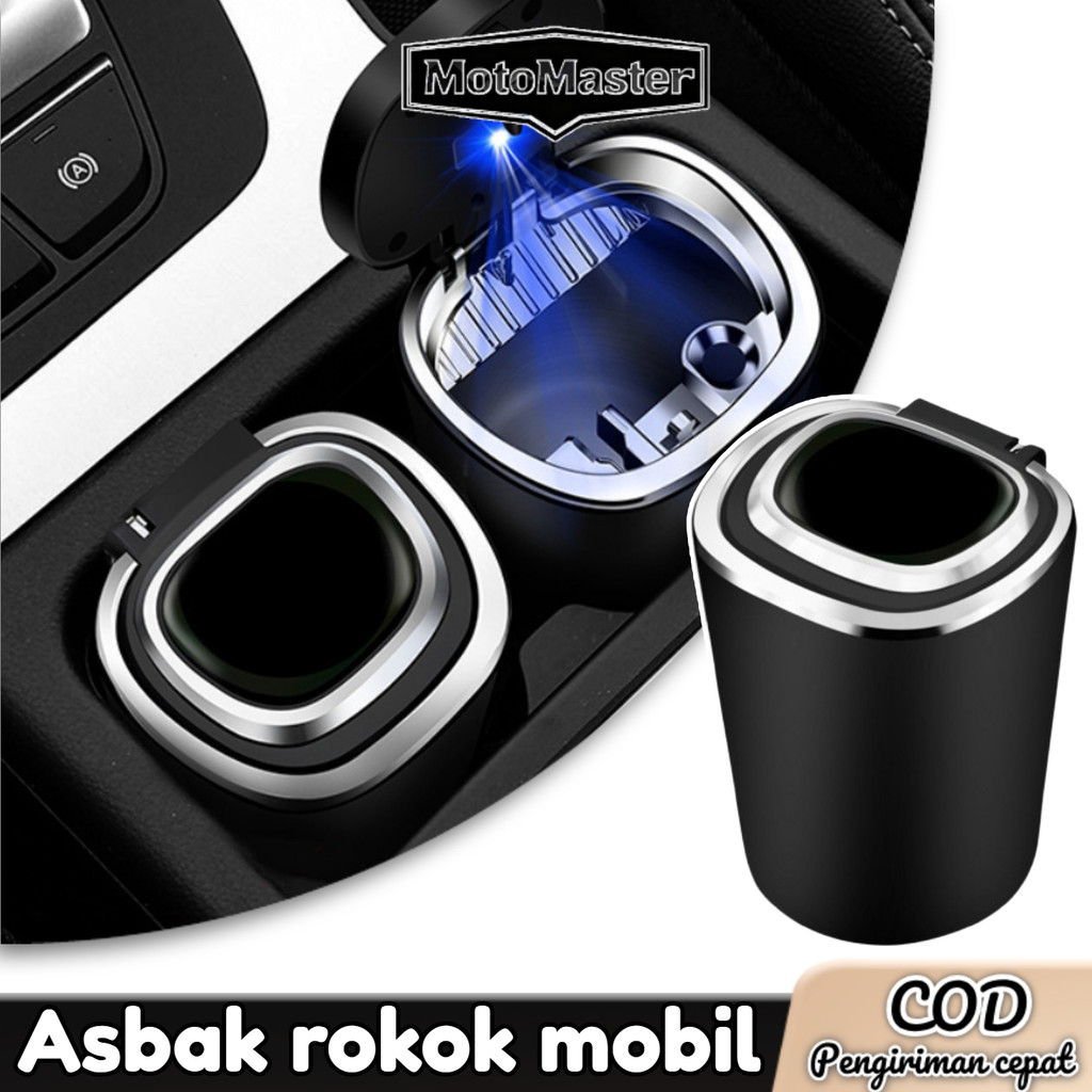 Jual Asbak Mobil Portable Stainless Steel LED Multifungsi Mini Storage ...