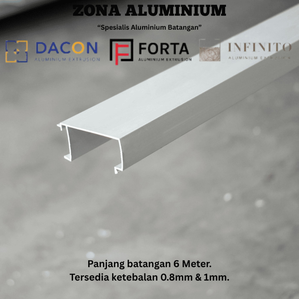 Jual DACON FORTA INFINITO Aluminium Batangan 0554 Tutup Kusen Z 4 Inch ...