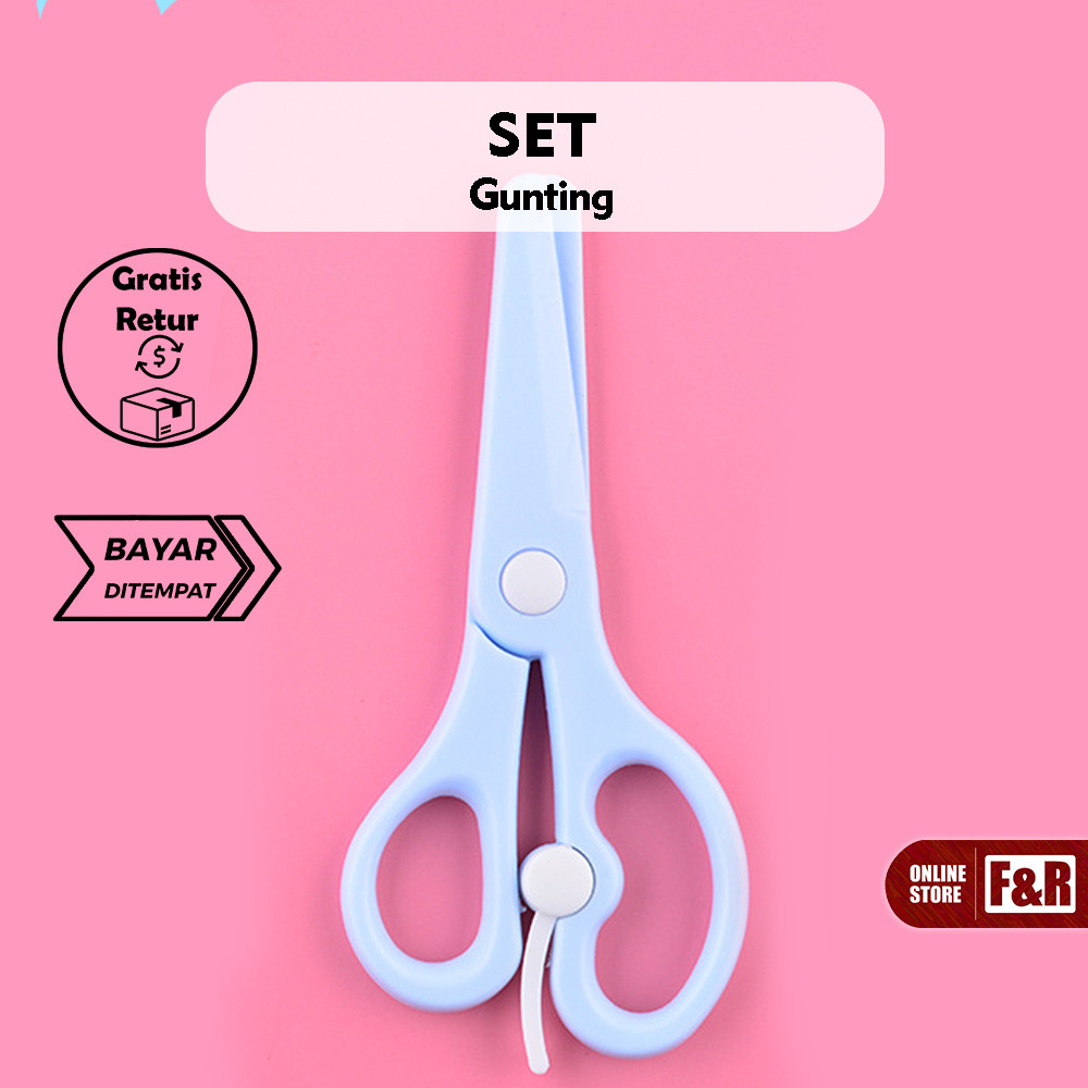 Jual Gunting Belajar Anti Luka Warna Pink Set Gunting Kreatif Anak ...