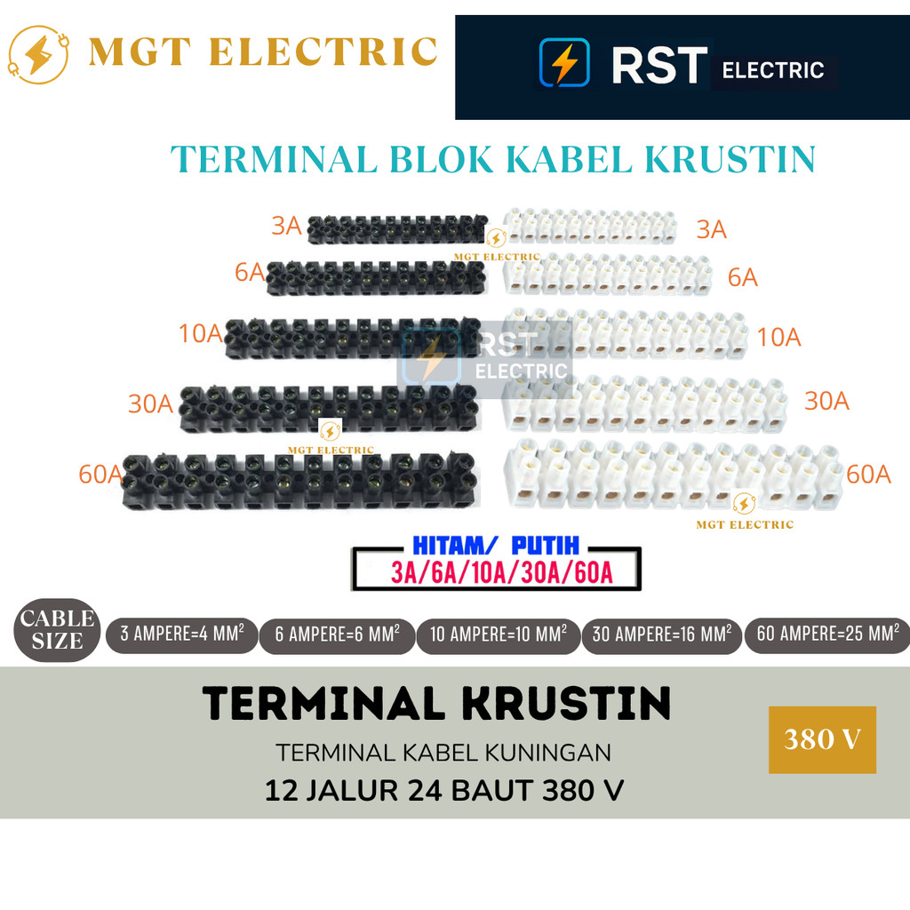 Jual Terminal Krustin / Klustin Terminal Block / Terminal Blok Krustin ...