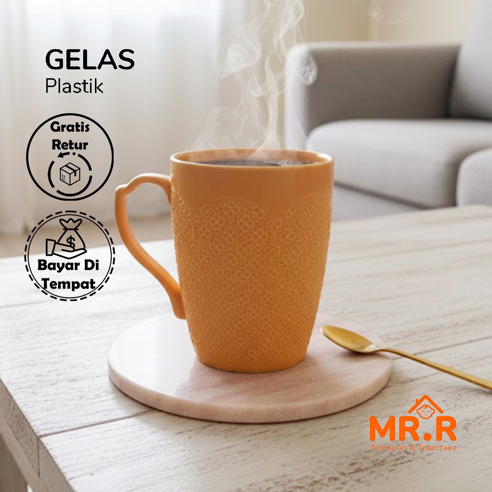 Jual Gelas Plastik Serbaguna Gelas Plastik Motif Pola Kecil Warna ...