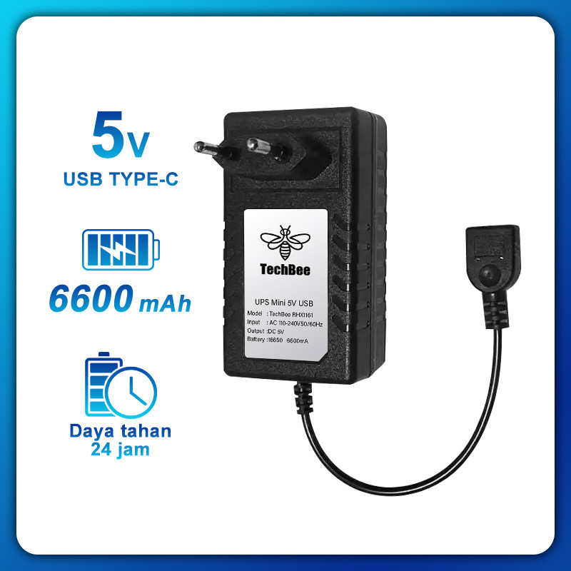 Jual UPS Mini USB 5V 2A Adaptor Power CCTV 5400/6600mAh Mini UPS Untuk ...