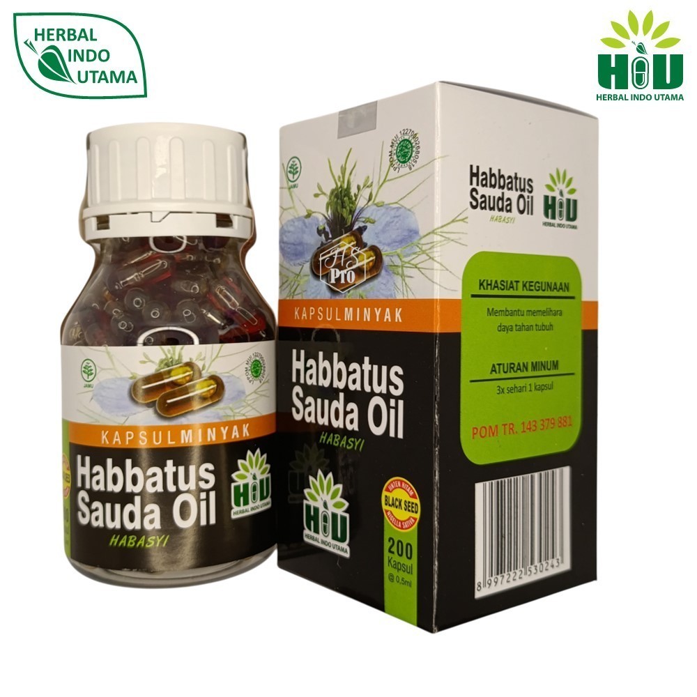 Jual HERBAL INDO UTAMA Habbatus Sauda Oil Habasyi Kapsul Minyak Black ...