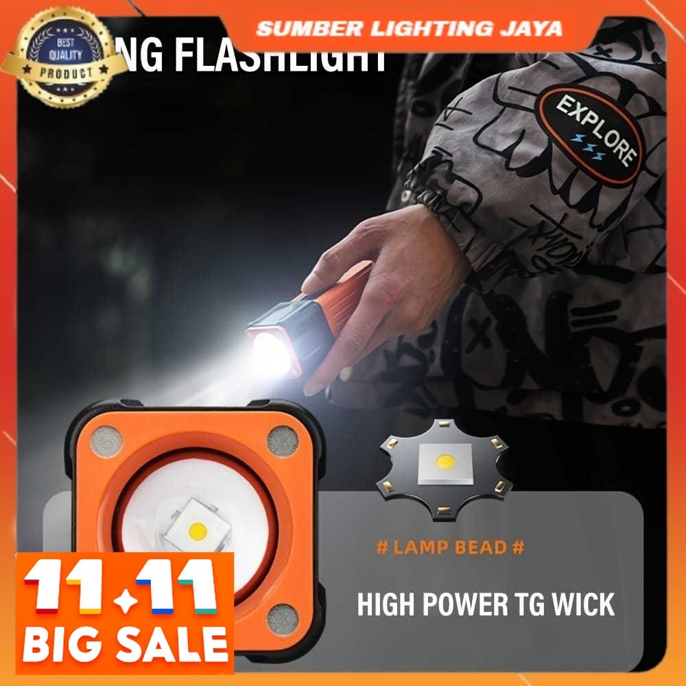 Jual SENTER LED 60W MULTIFUNGSI PEMECAH KACA DARURAT DAN POWERBANK ...