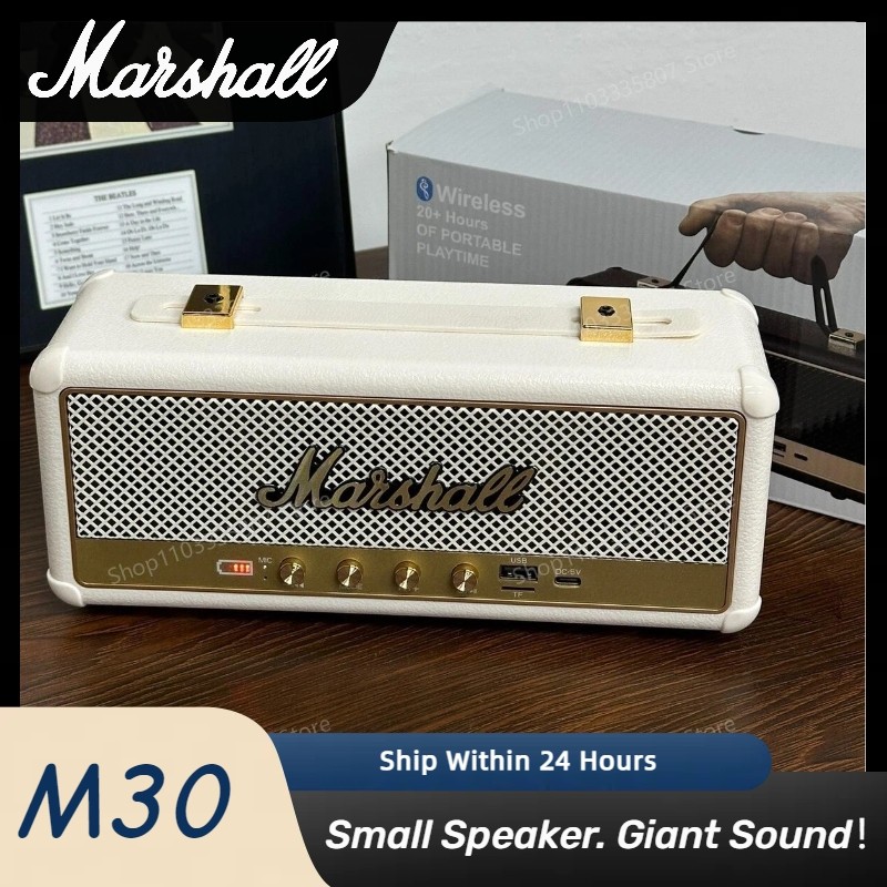 Jual Marshall M30 Retro Wireless Bluetooth Speaker Waterproof Powerful ...