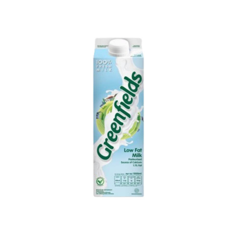 Jual Greenfields Susu Fresh Milk Low Fat 950 ml | Shopee Indonesia