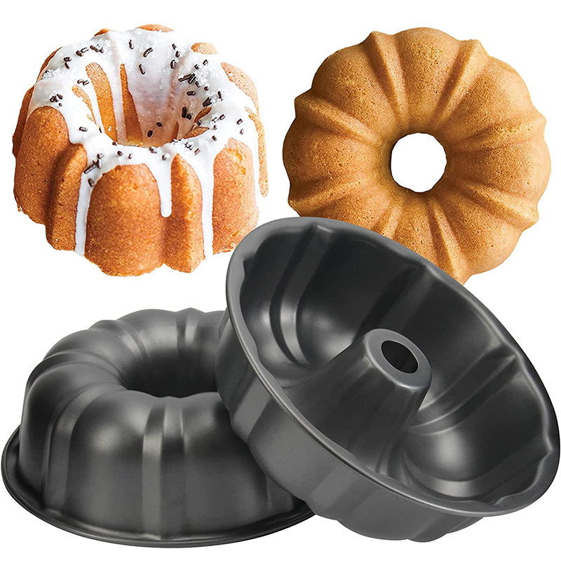 Jual LMETJMA Premium Cake Pans Fluted Tube Cake Pans Heavy Duty Carbon ...