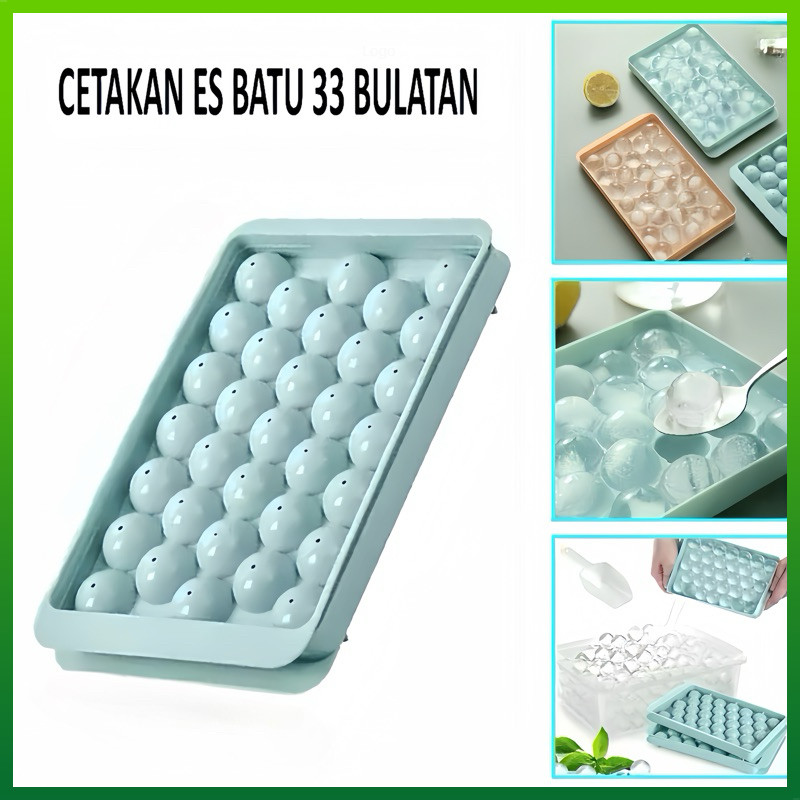 Jual CETAKAN ES BATU BULAT 33 SLOT / ALAT CETAKAN ES PUDDING JELLY AGAR ...