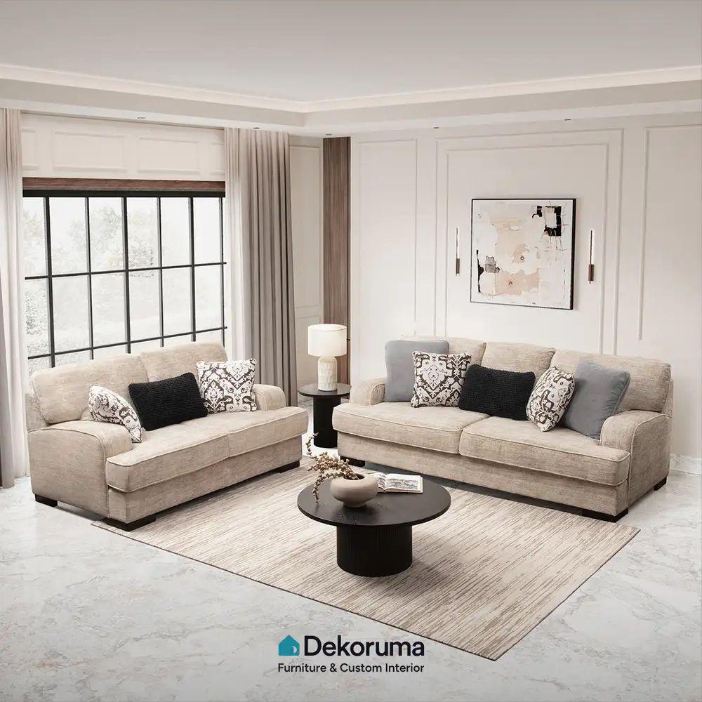 Jual Dekoruma Tenzo ALKA Sofa / Sofa Kain Woven / Sofa Ruang Tamu ...